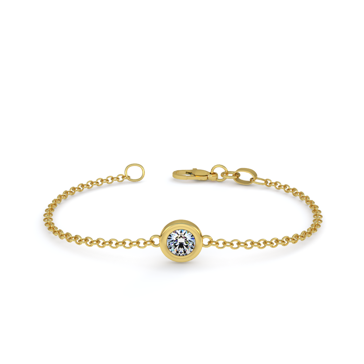 Round Bezel Solitaire Bracelet – SueShimmers
